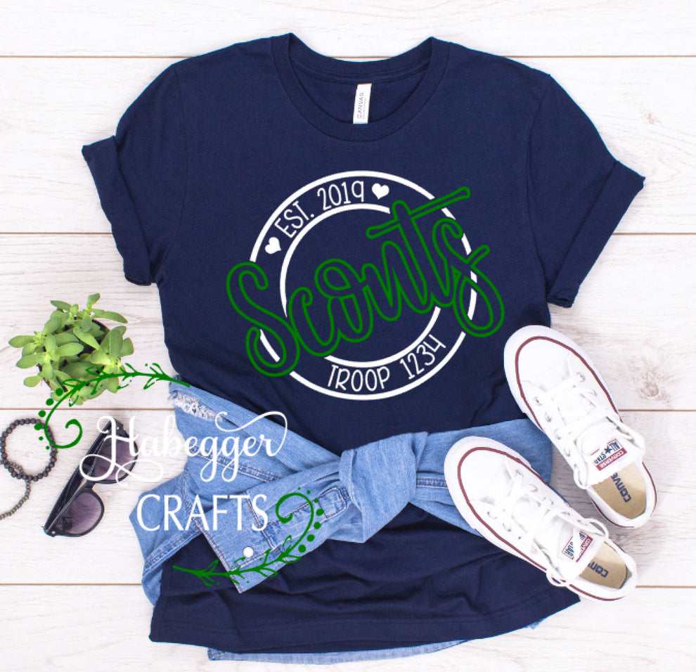 Scout Troop Shirt With Est. Date – Girls Love Scouting