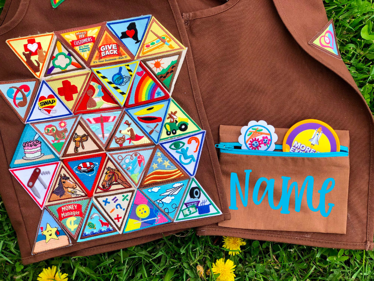 Zippered Patch Pockets / Scout Vest Pocket / Scout Sash Pocket / Scout ...