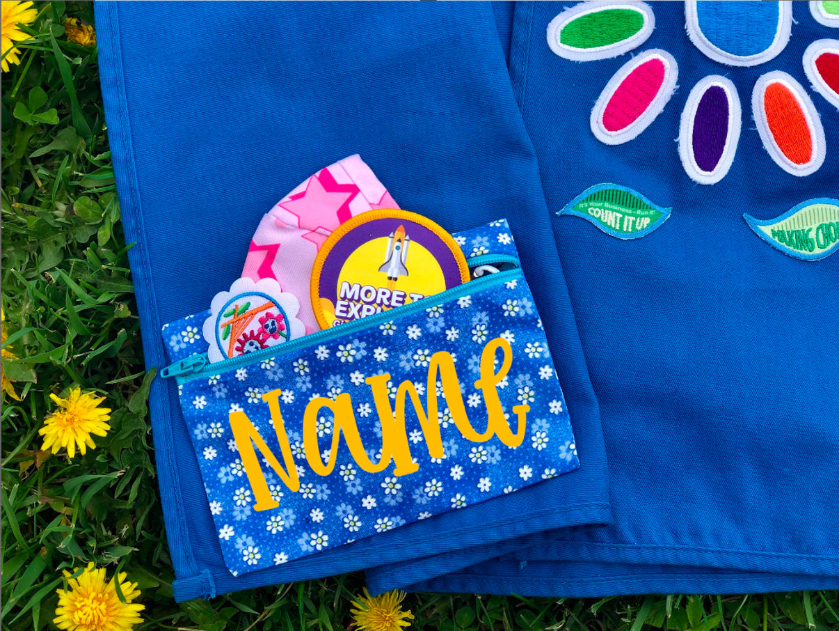 Zippered Patch Pockets / Scout Vest Pocket / Scout Sash Pocket / Scout ...